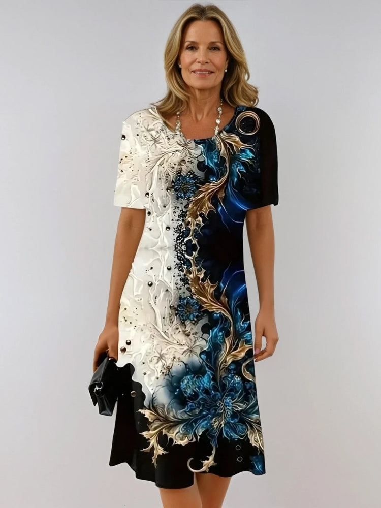 Rosalia | Relaxed Floral Midi Dress – Ivy Luna